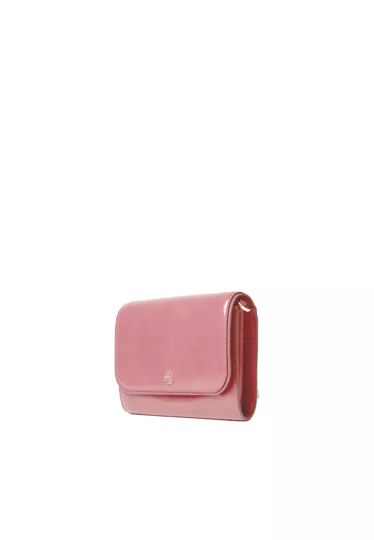 Tory Burch Tory Burch Emerson Patent Chain Crossbody Bag In Pink Ginger ...