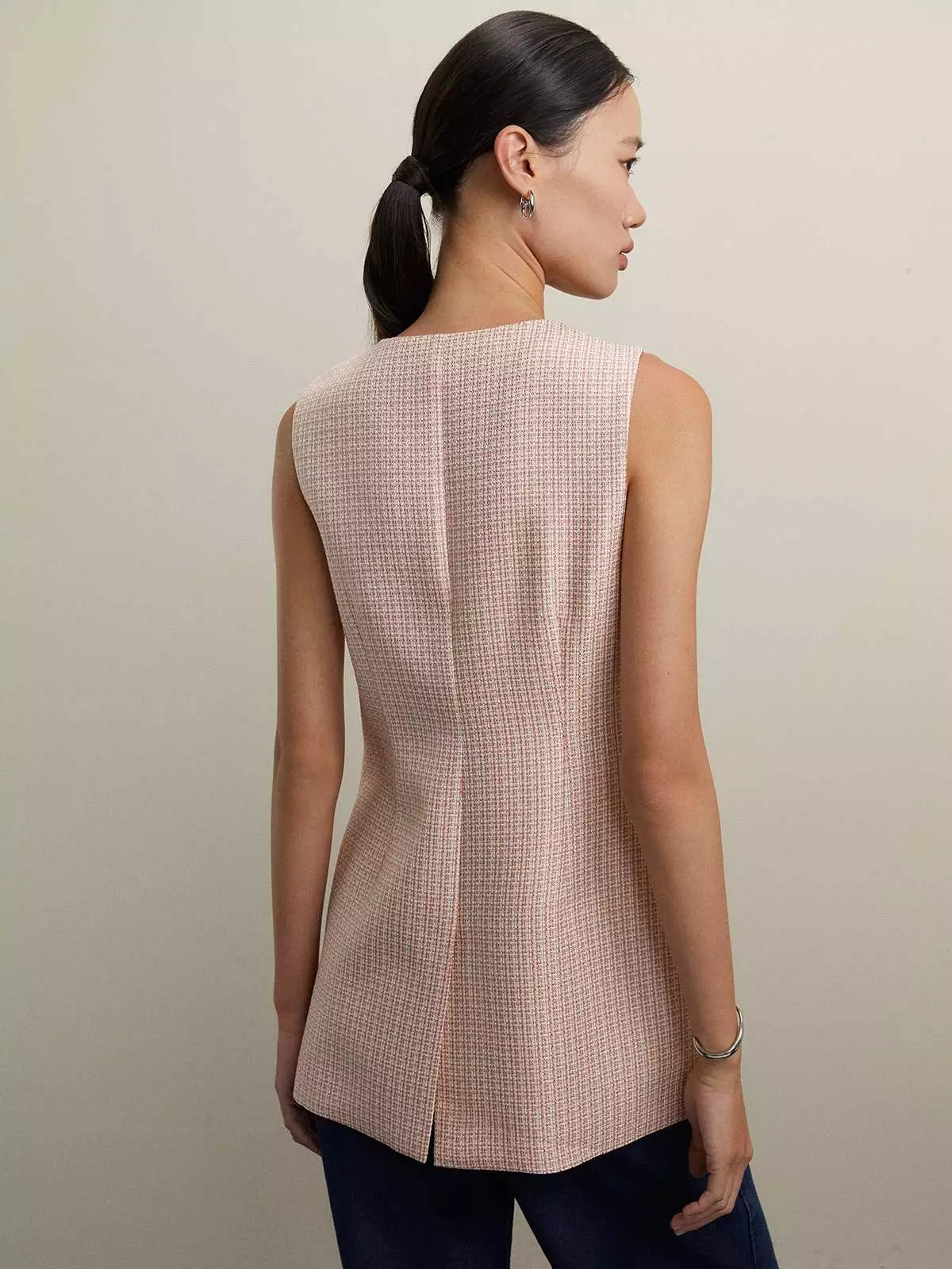 Jual POMELO FASHION Tweed Front Slit Top - Pink Original 2025 | ZALORA ...