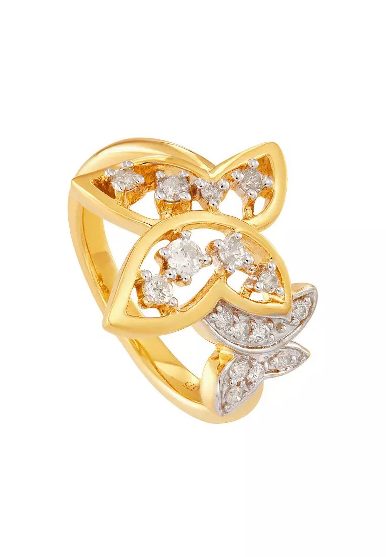 Buy HABIB HABIB Chic | Diamond Ring in 375/9K Yellow and White Gold ...