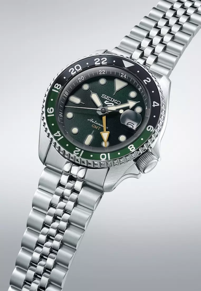 Buy Seiko Seiko 5 Sports SKX Series Bi-Color Mechanical GMT Green Dial ...
