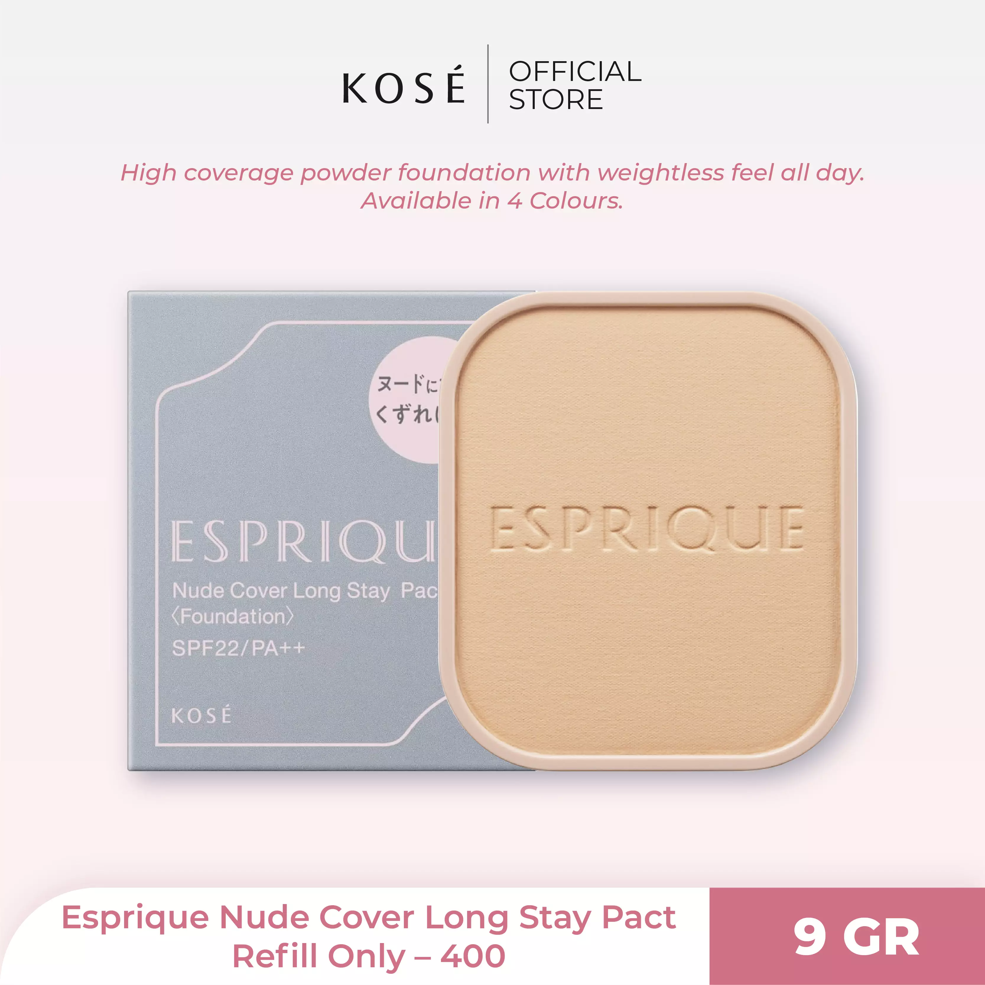 Jual KOSÉ KOSE Esprique Nude Cover Long Stay Pact 400 Refill Only - 9 GR Original 2025 | ZALORA ...