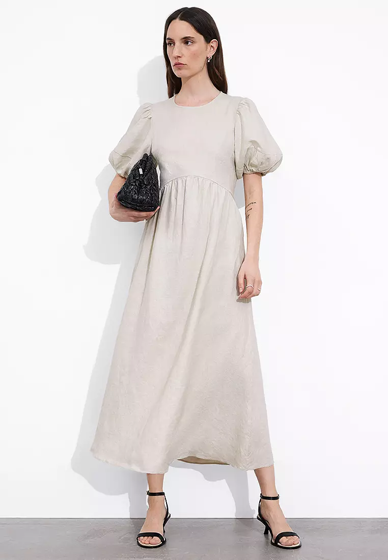 Buy & Other Stories Puff-Sleeve Midi Dress 2025 Online | ZALORA Philippines