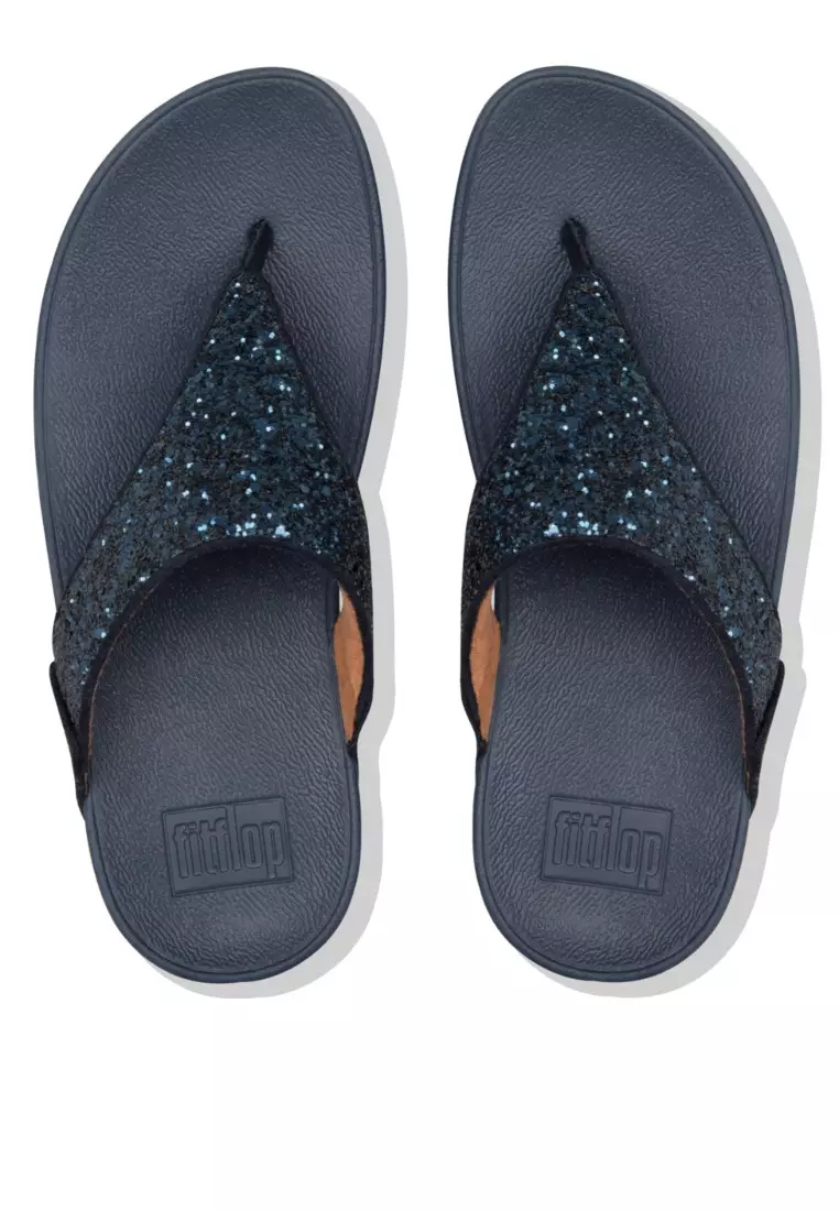 Buy FitFlop FitFlop LULU Women's Glitter Toe-Post Sandals - Midnight Navy (X03-399) Online ...