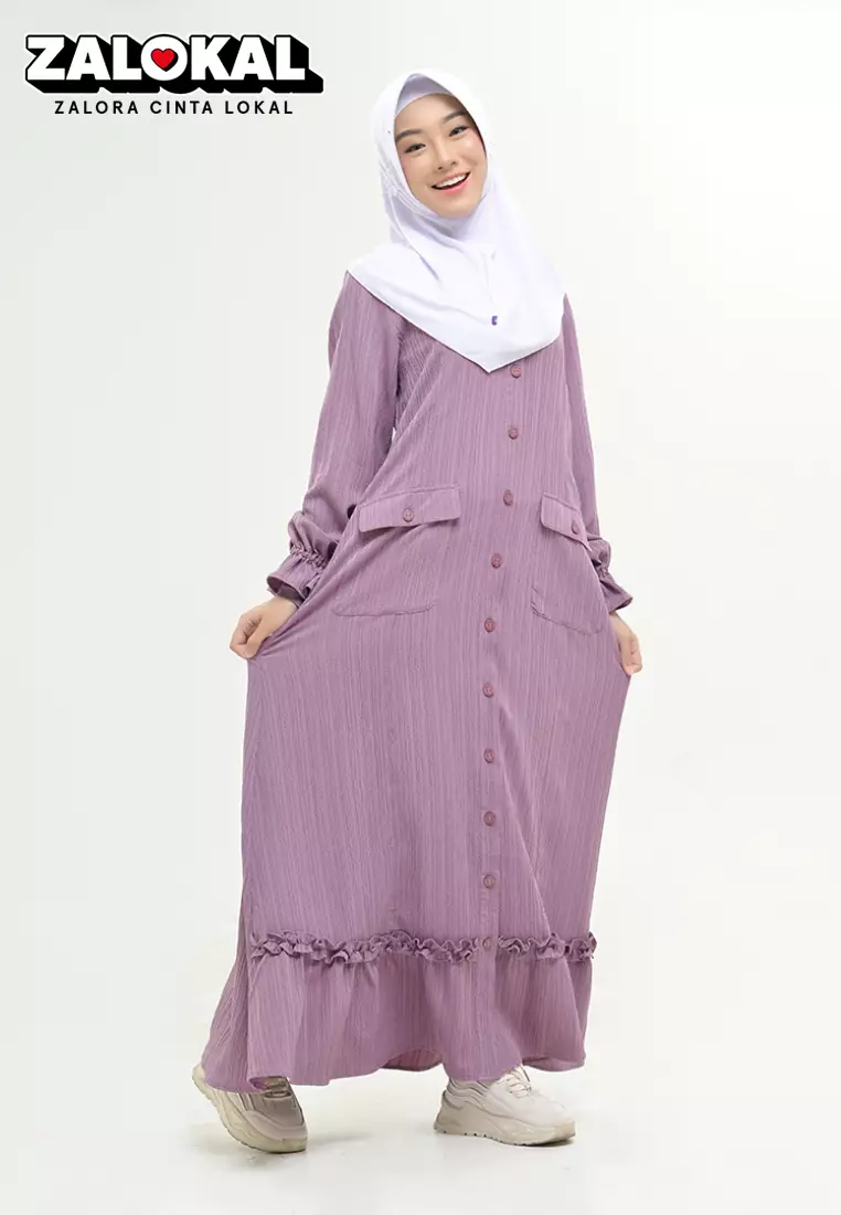 Jual RABBANI Rabbani - Dress Muslim Wanita Dara Sheva Exclusive Ungu ...