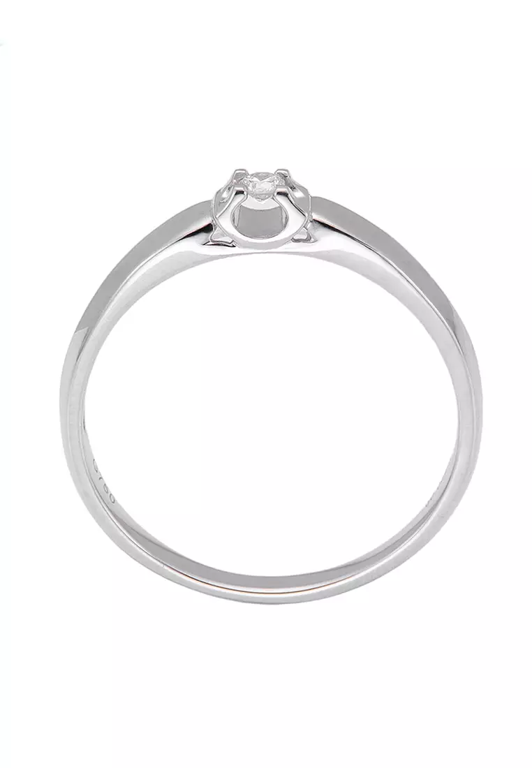 Buy LITZ LITZ 18K White Gold Diamond Ring SJ-RDX17077 Online | ZALORA ...