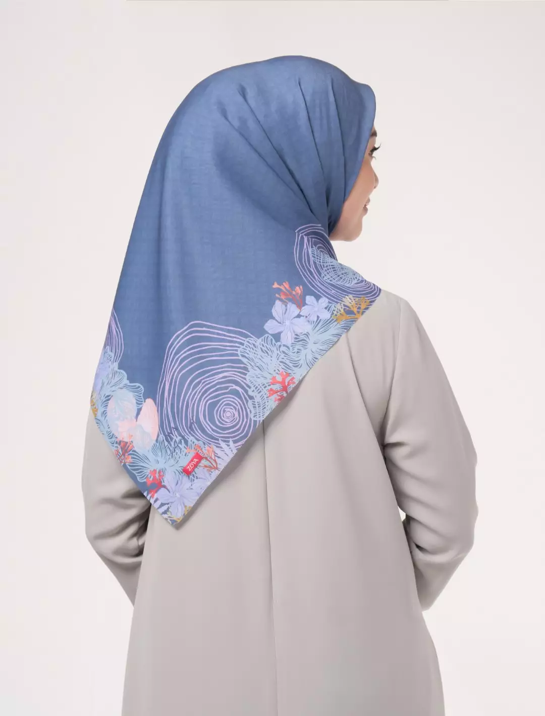 Jual ZOYA SIMFONI LAUT Scarf Denim - Kerudung Hijab Segiempat Motif With BOX - Bahan Voal ...
