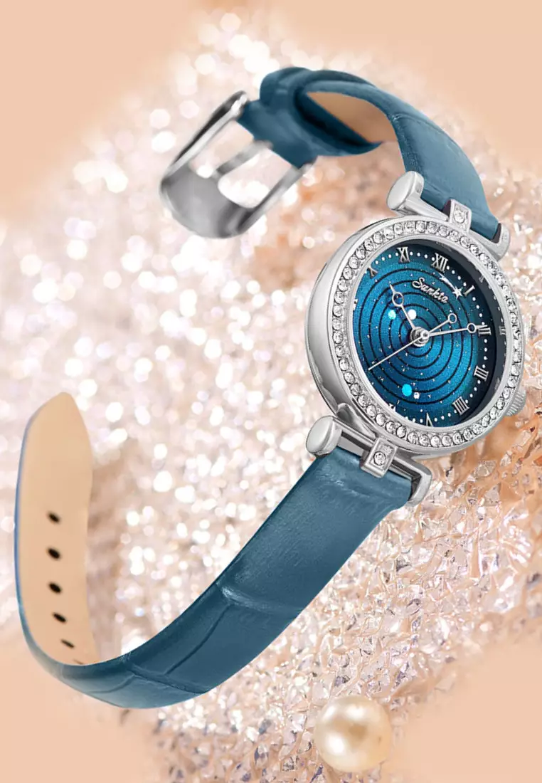Buy LIGE SUNKTA Ladies Quartz Watch, Stainless Steel, Paved with ...