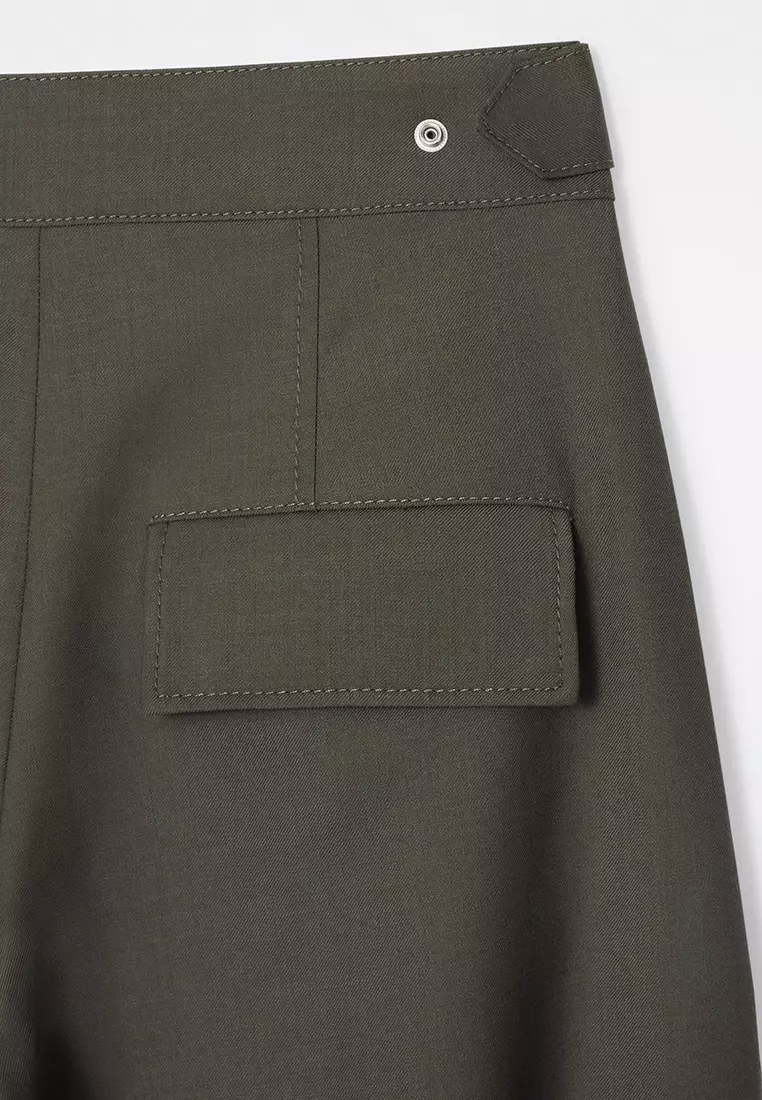 Buy COS Wool Barrel-Leg Utility Trousers Online | ZALORA Malaysia