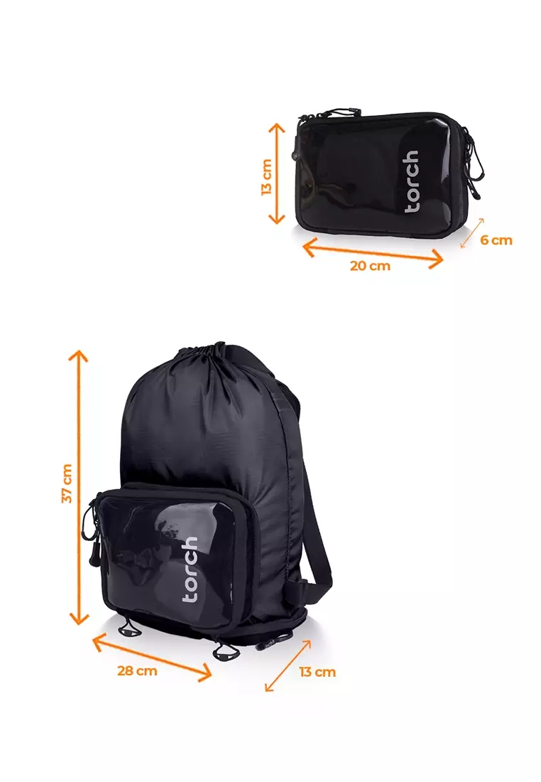 Jual TORCH.ID TORCH Galicia 3in1 Slingbag Clutch Backpack - Tas ...