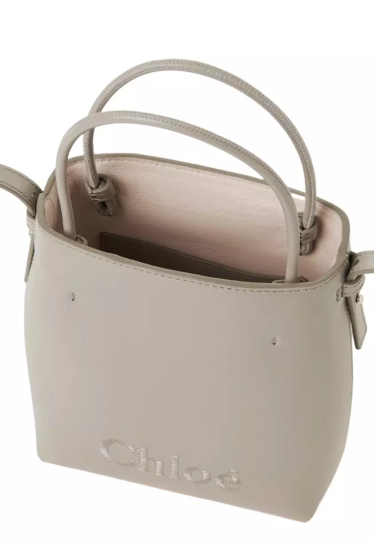 Buy ChloÉ Sense Micro Tote Bag In Motty Grey 2025 Online Zalora