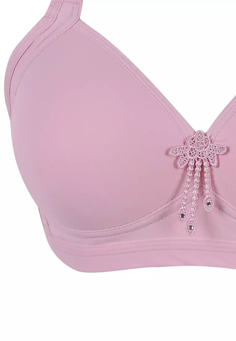 Jual TULIP Tulip Molly Non Wire Bra Full Cup - Pink Original 2023 ...