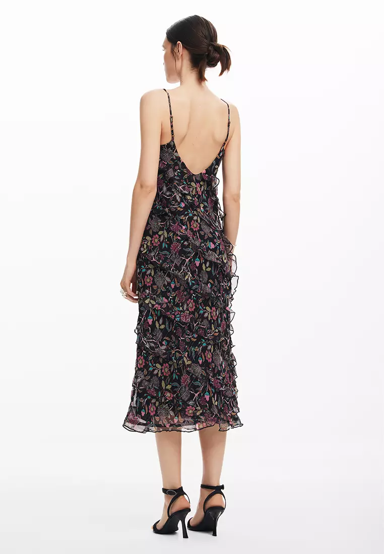 Buy Desigual Desigual Woman Midi dress with ruffles. 2025 Online | ZALORA