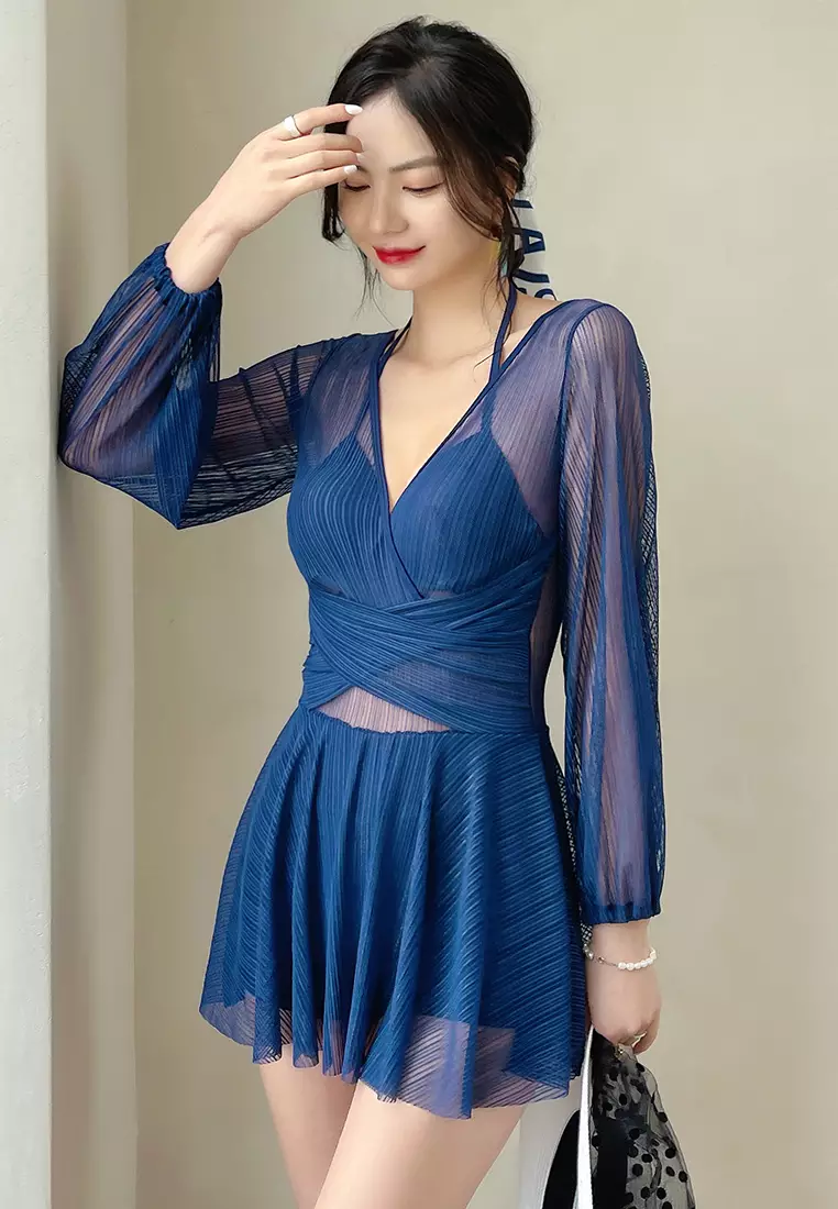 Buy Zitique Sexy Tulle Big Backless One Piece Swimsuit Online Zalora
