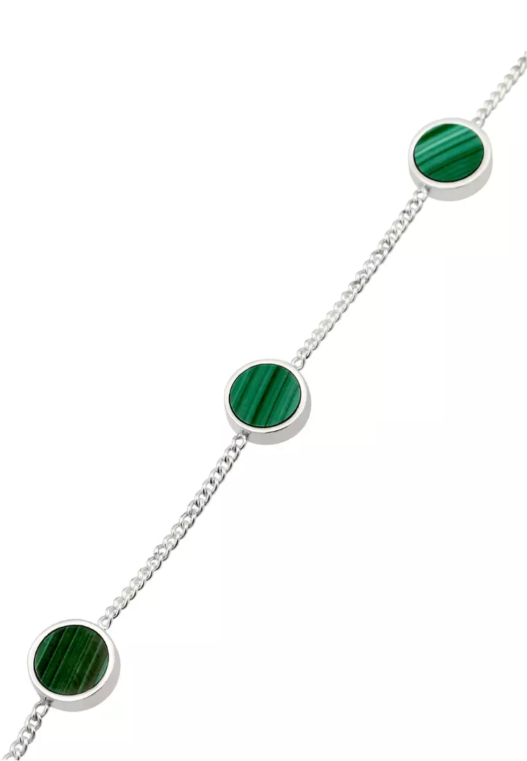 Buy Kuzzoi Men's Silver Malachite Circle Bracelet 2026 Online | ZALORA