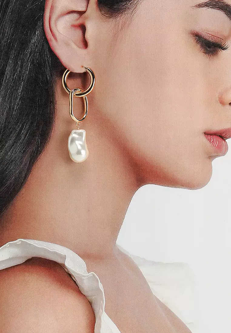 Buy ALDO Sloane Pearl Hoop Earrings Online | ZALORA Malaysia