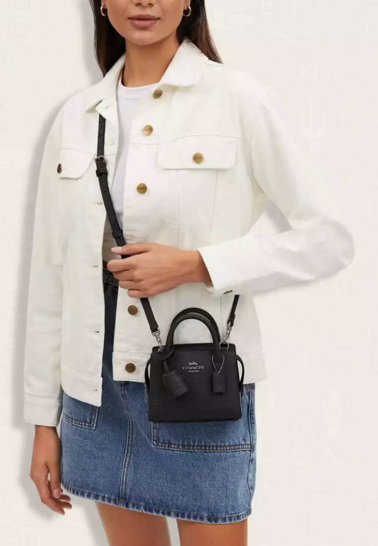 Jual Coach Coach Andrea Mini Carryall Silver Black Original 2024 ...