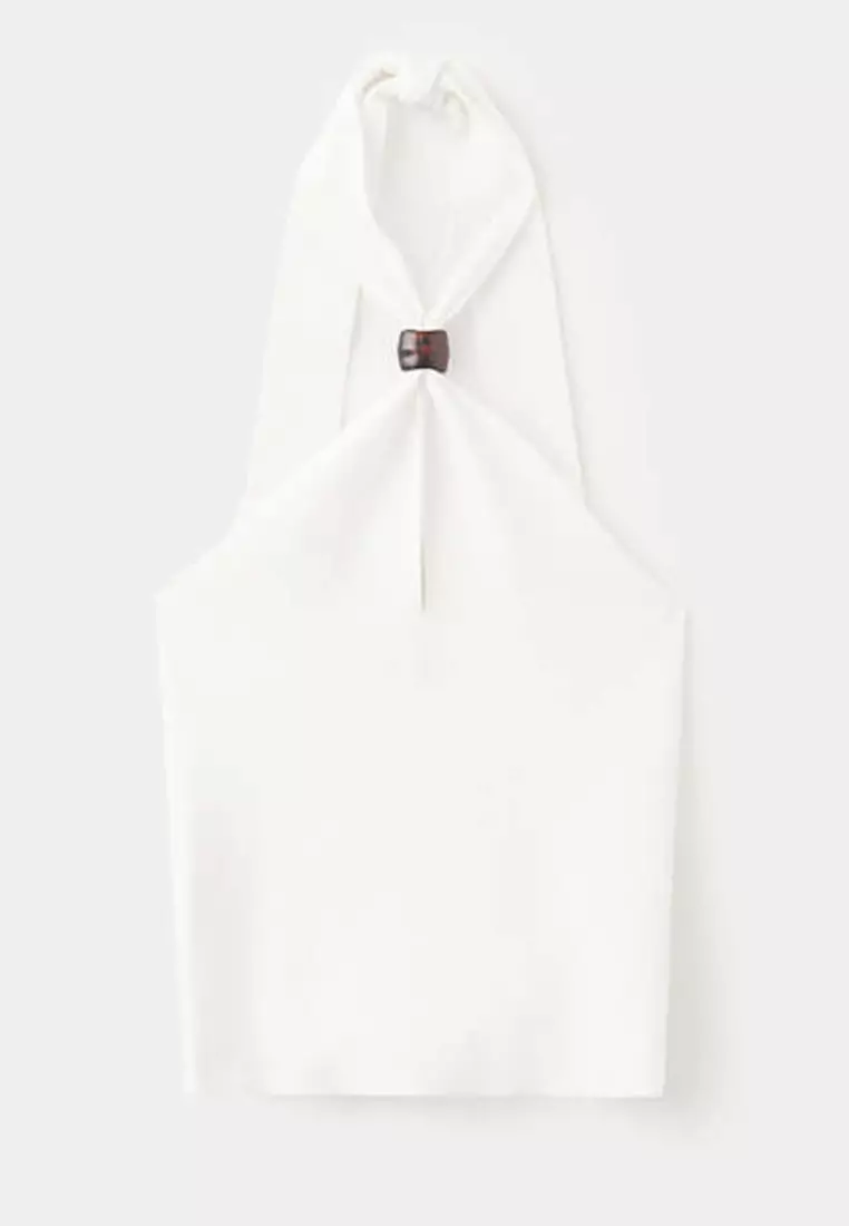 Buy Mango Halter-Neck Knitted Top 2026 Online | ZALORA
