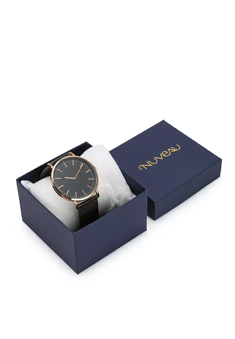 Jual NUVEAU Round Face Mesh Strap Watch Original 2024 | ZALORA Indonesia