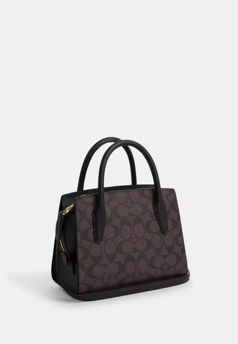 Jual Coach Coach Andrea Carryall In Signature Canvas Brown Black ...