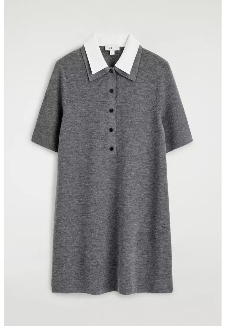 Buy COS LAYERED-COLLAR MERINO WOOL MINI DRESS 2026 Online | ZALORA ...