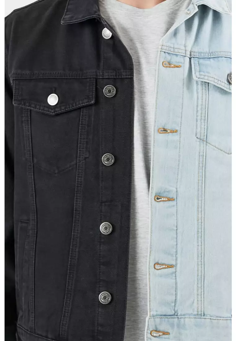 Buy FOREVER 21 Denim Colorblock Trucker Jacket 2024 Online | ZALORA ...