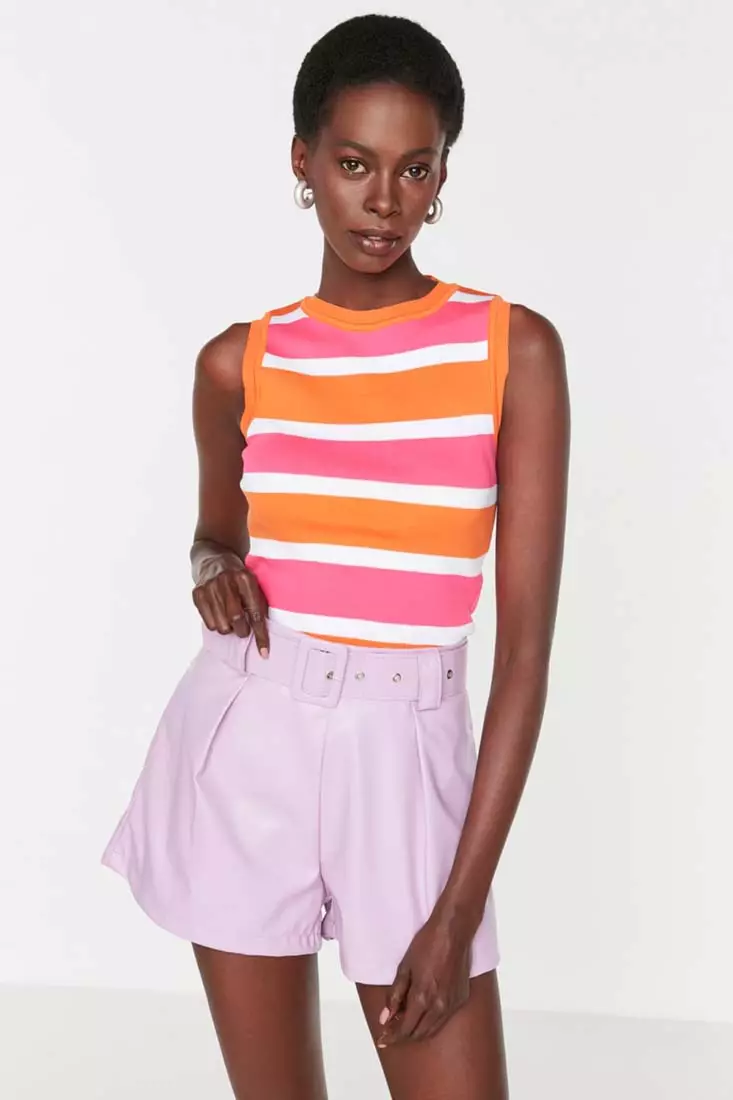 Buy Trendyol Colorblock Stripe Knit Top 2025 Online | ZALORA