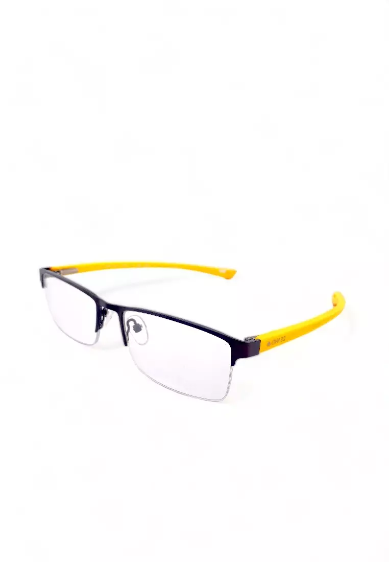 Buy 2.5 NVG OPH Men's Rectangle Frame Black Metal Optical Frame with ...