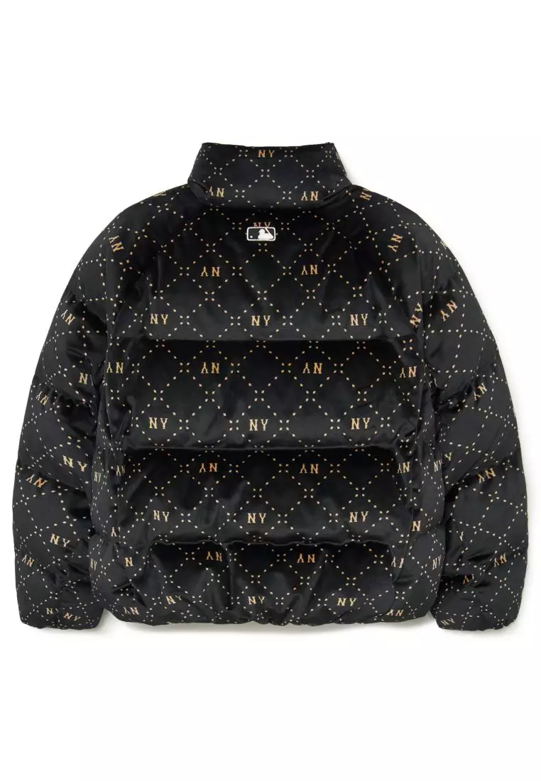 網上選購 MLB WOMENS DIA MONOGRAM ALLOVER VELVET CROP DOWN JKT NEW YORK ...