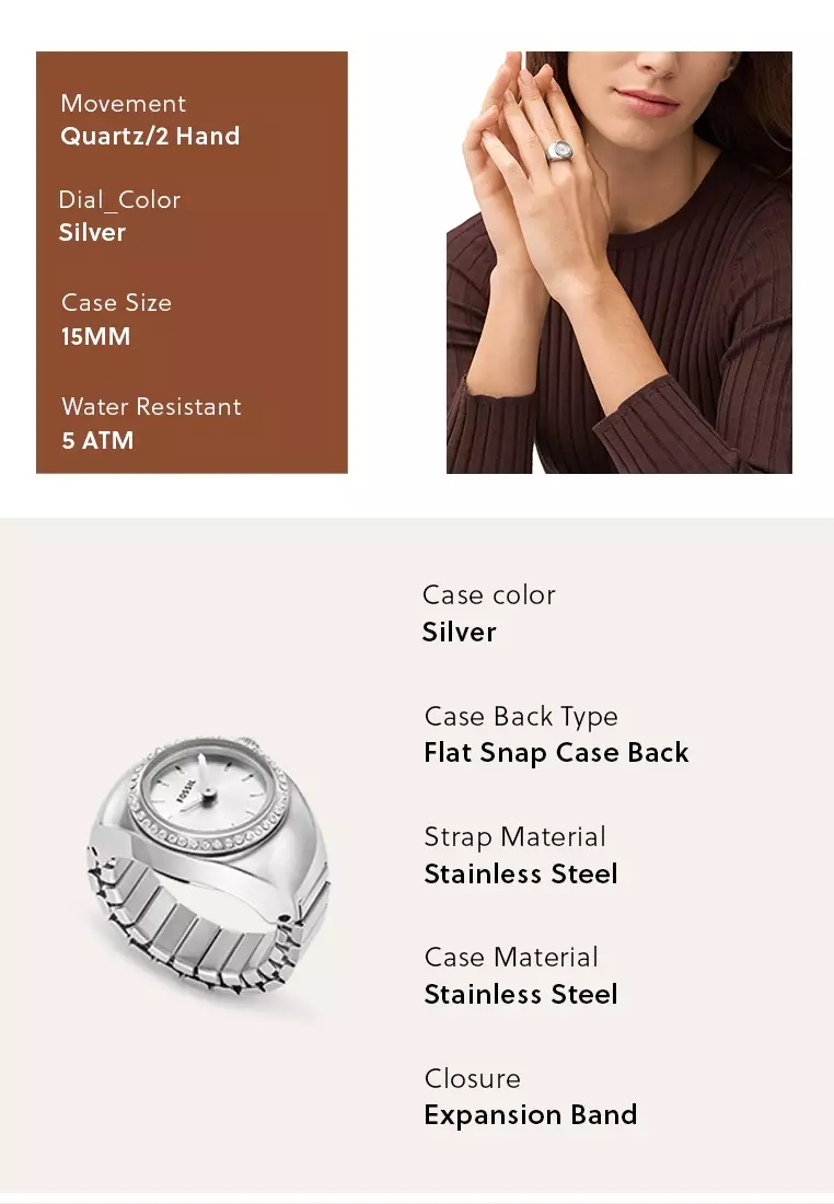Buy Fossil Watch Ring ES5321 Online | ZALORA Malaysia
