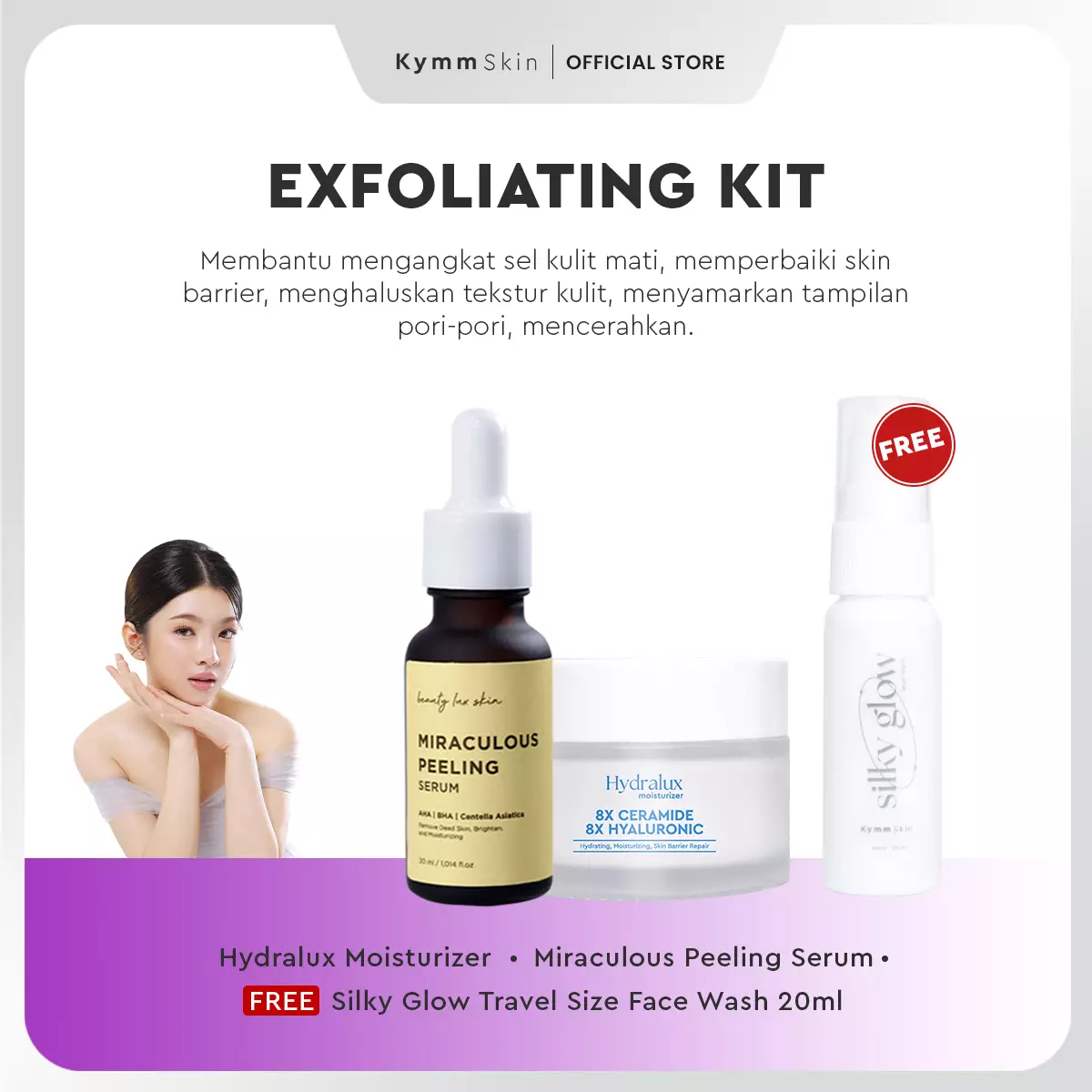 Jual Kymm Skin KYMM SKIN Special Bundle Exfoliating Kit 3in1 [Hydralux ...