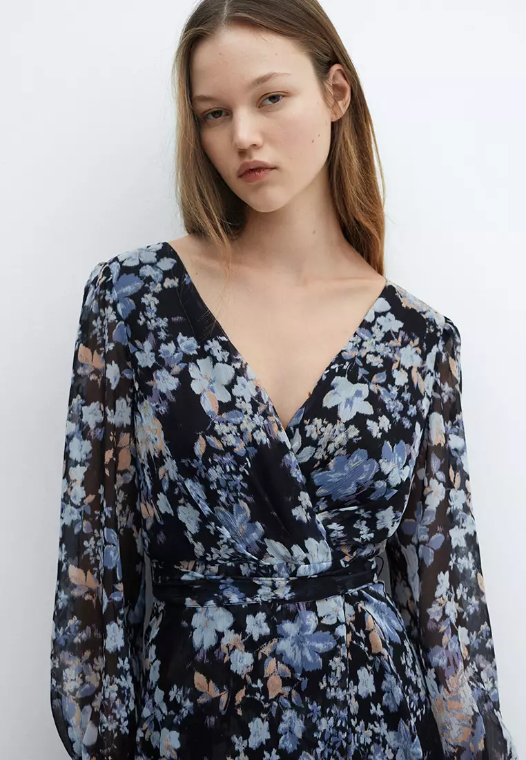 Buy Mango Flowy Flower Printed Dress 2024 Online | ZALORA Philippines