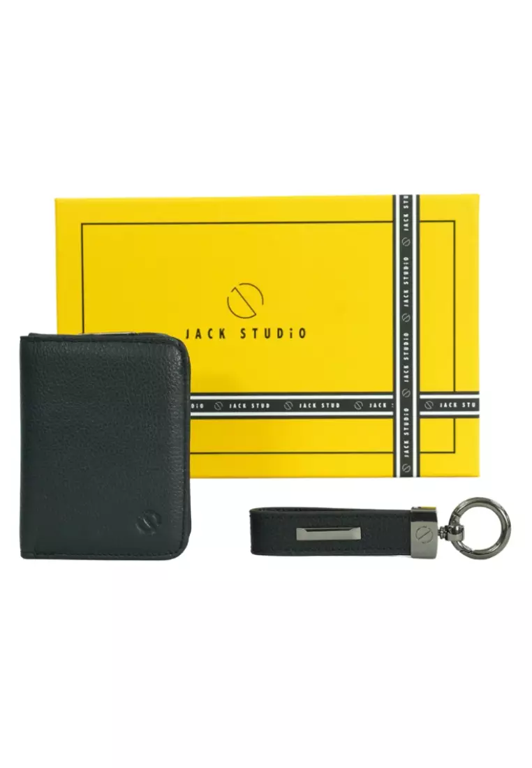 Jual Jack Studio Jack Studio Men's Cow Leather Cardholder & Keychain ...
