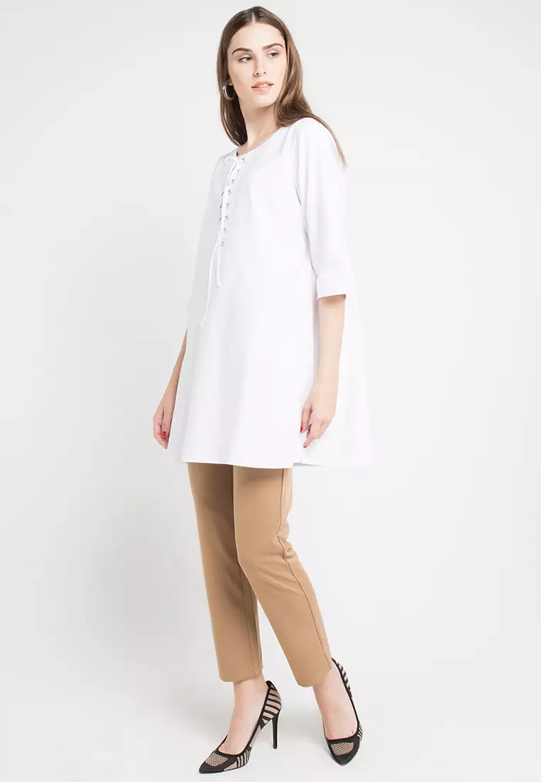 Jual ELLE Tunic With Rope Binding On The Front Original 2026 | ZALORA ...