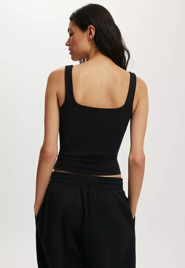 Buy Cotton On Body Ultra Soft Square Neck Tank Top 2026 Online | ZALORA