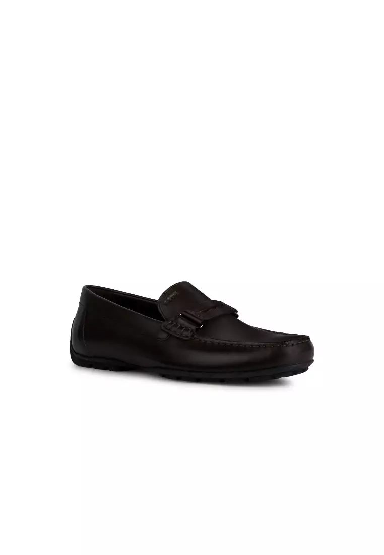 Buy Geox GEOX Men Moner 2fit Leather Loafers - Coffee U354YA-00043 ...