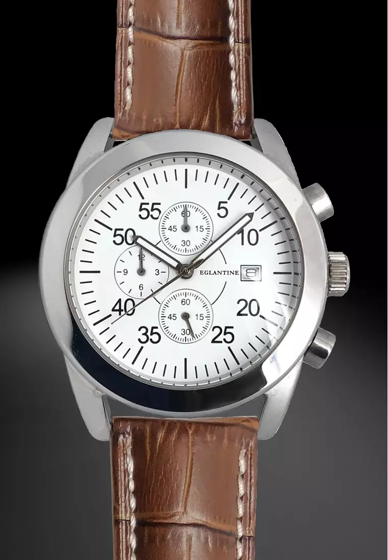 Buy EGLANTINE Aviator II Chronograph Watch. Unisex Stainless Steel ...