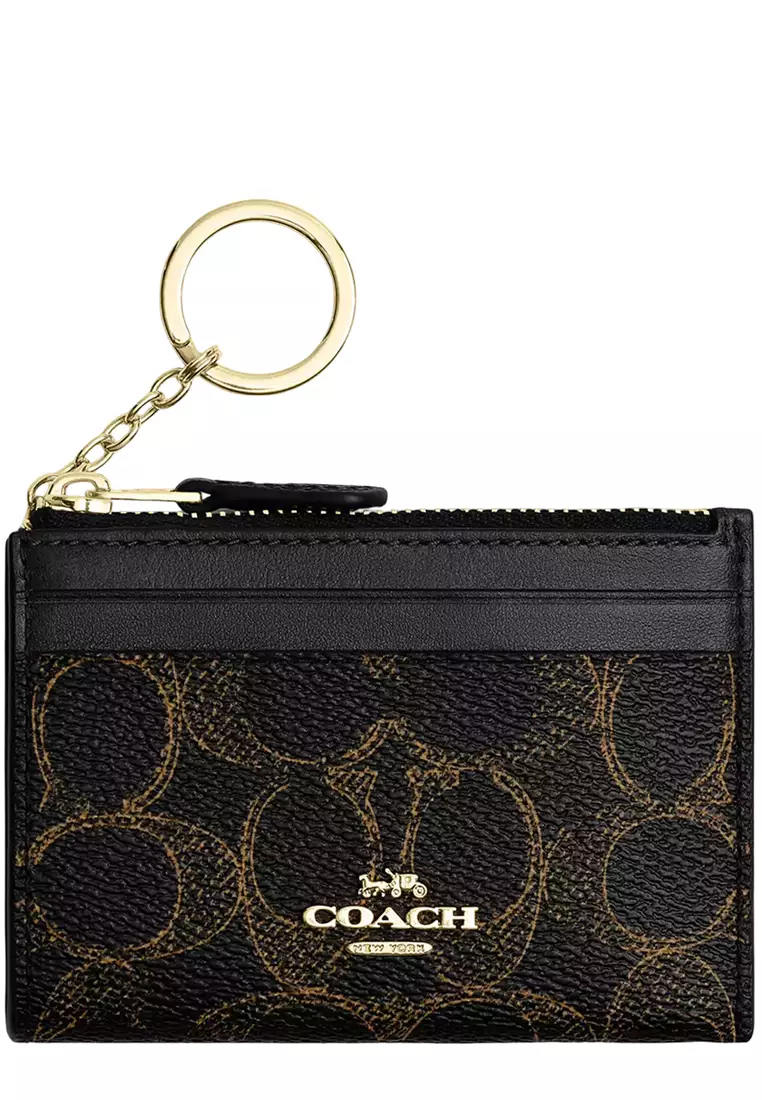Buy COACH Mini Skinny Id Case In Loved Signature Canvas - Brown CEI20 ...