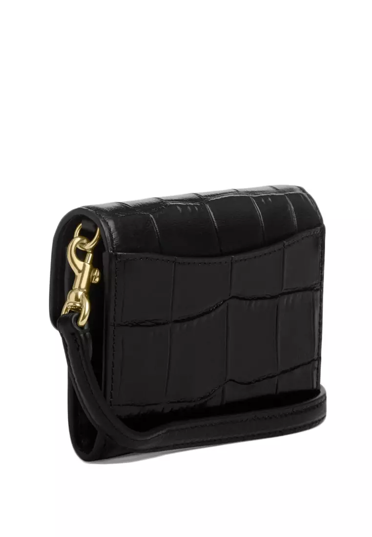 Buy Coach Coach Mini Envelope Wallet With Strap - Black Online | ZALORA ...