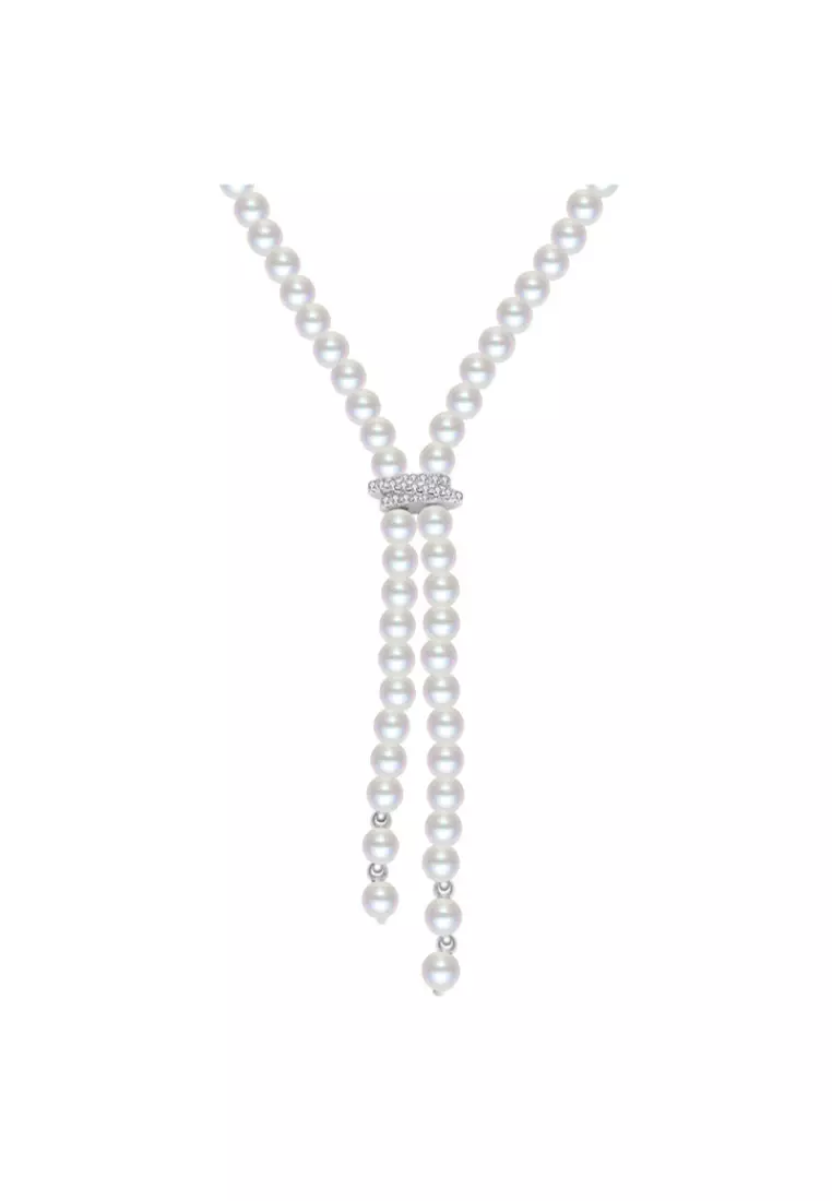 Buy Lara Minimalist YShape Pearl Chain 2025 Online | ZALORA Philippines