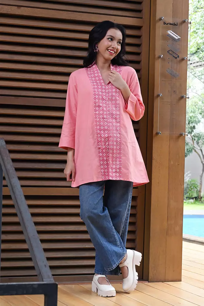 Jual Nona Rara Batik NONA RARA - Fitria Pink Purple PART of Mirae ...