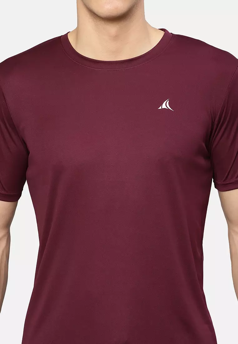 Buy Fitleasure Men's Maroon Essential Sports Running Tee 2026 Online | ZALORA
