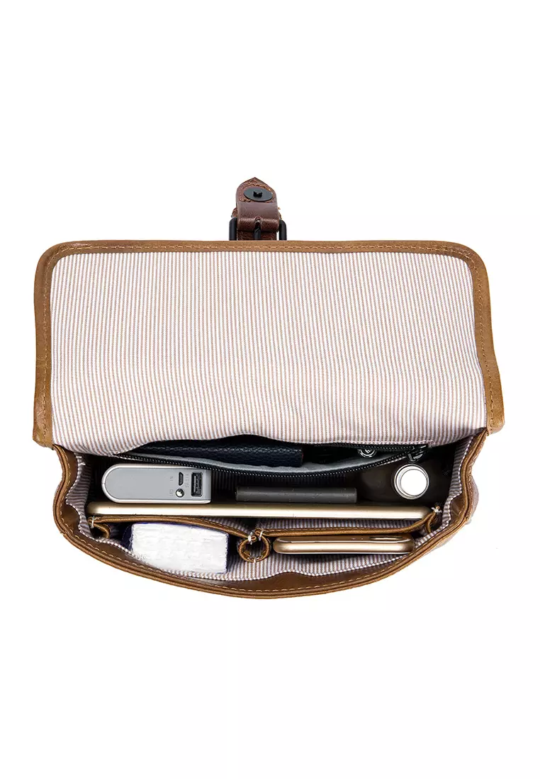 Buy ENZODESIGN ENZODESIGN Vintage Buffalo Leather Mini Slim Shoulder ...