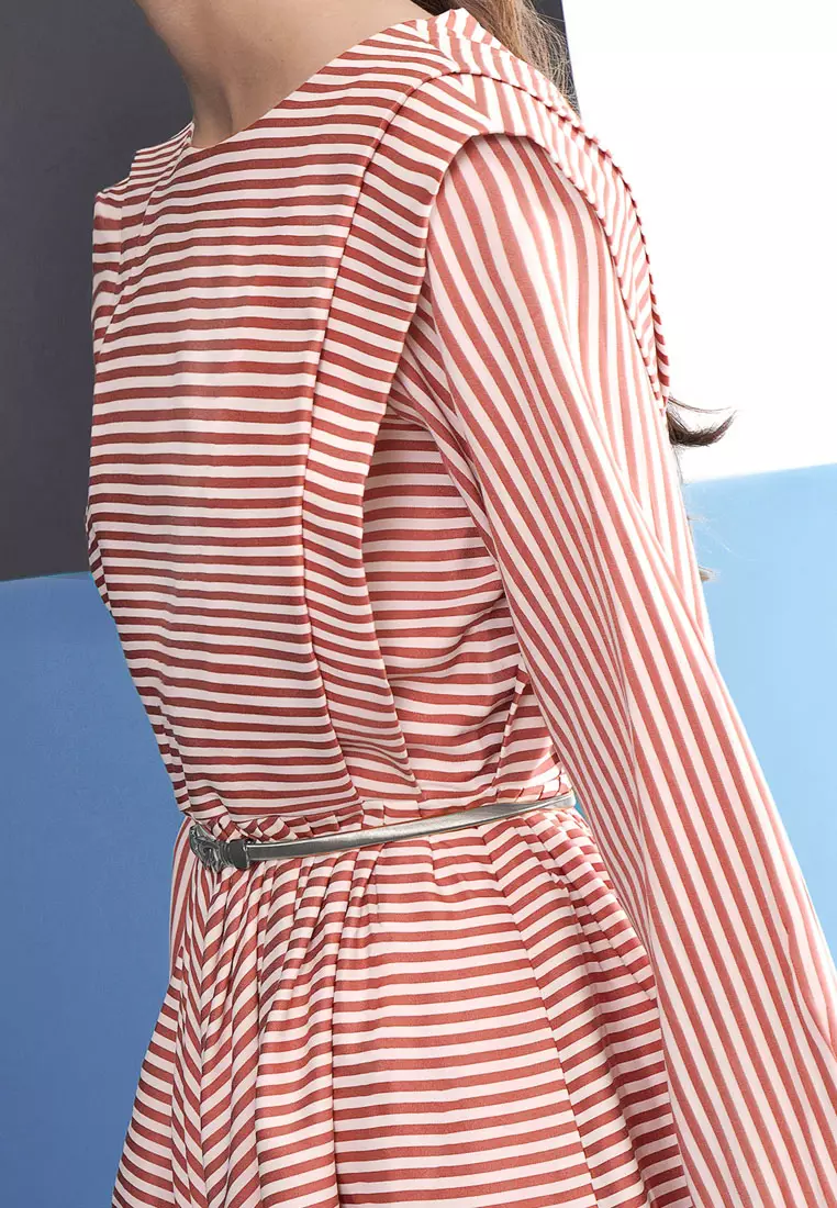 Jual Saturday Club Long Sleeve Stripe Boxy Dress Original 2024 | ZALORA ...