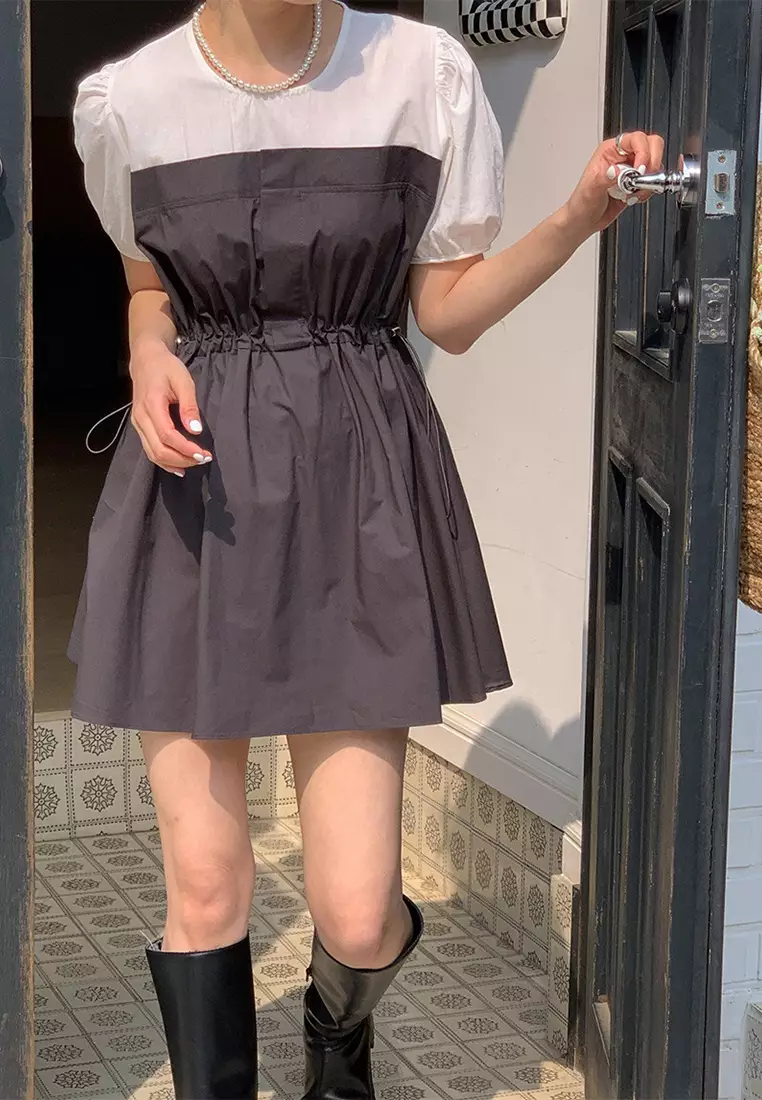 Buy Sunnydaysweety Stylish waist cinching dress with temperament ...