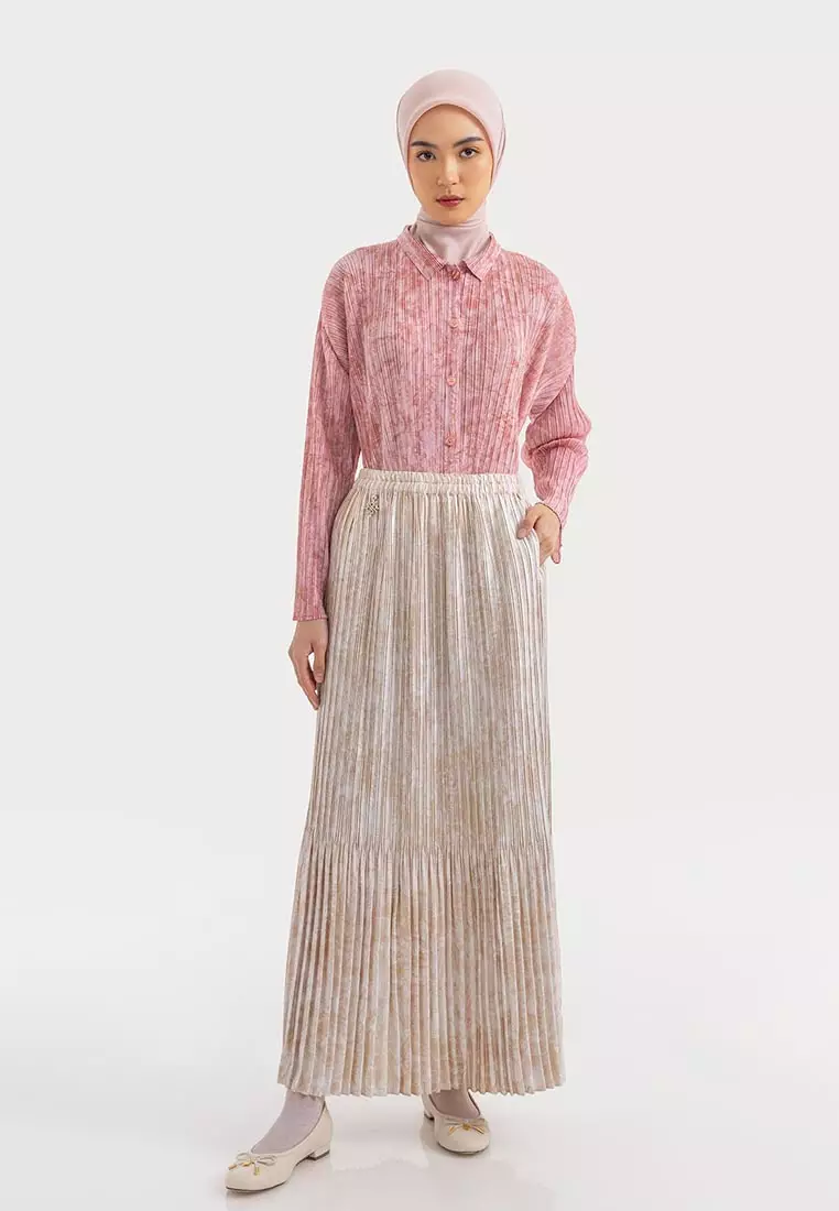 Jual Riamiranda Ria Miranda Cream Achera Skirt Original 2025 | ZALORA ...