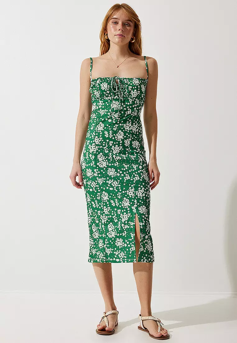 Buy Happiness Istanbul Slit Summer Midi Dress 2025 Online | ZALORA ...