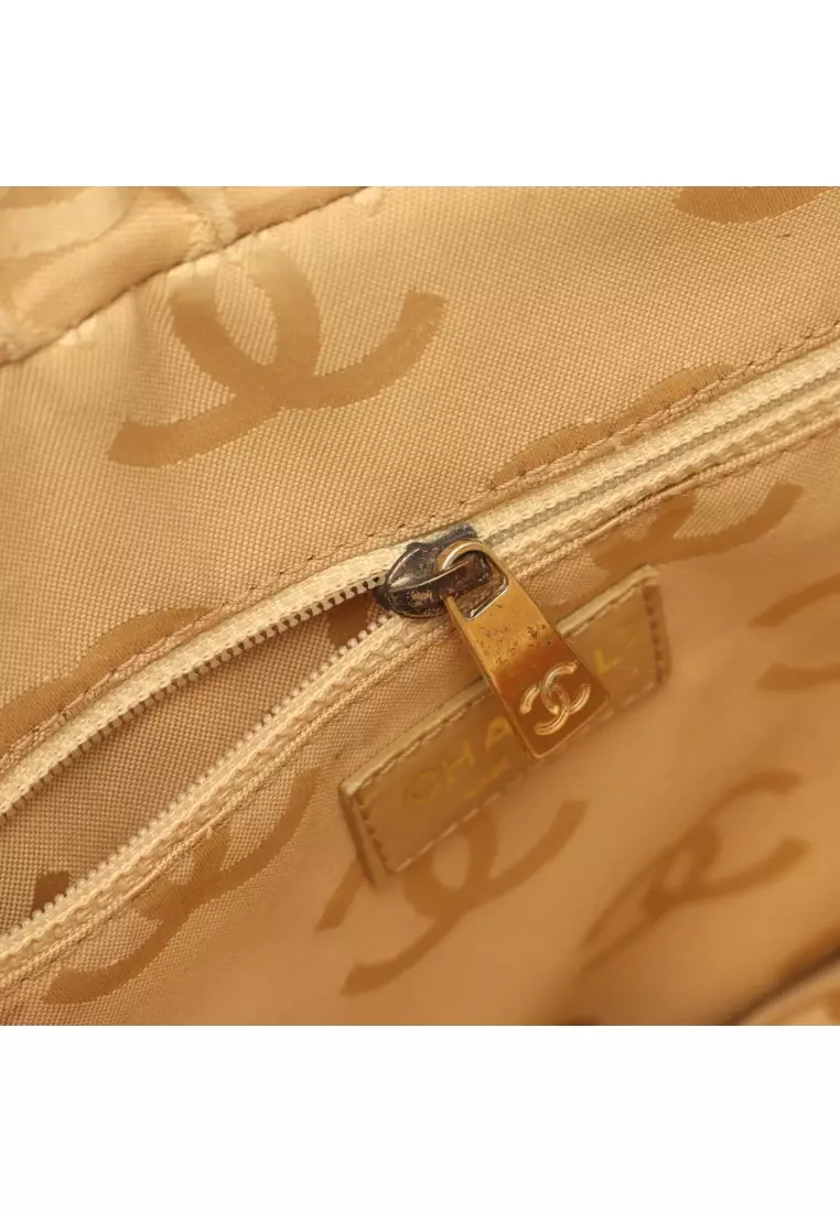 線上選購 Chanel Pre-Loved Chanel wild stitch Handbag leather beige gold ...