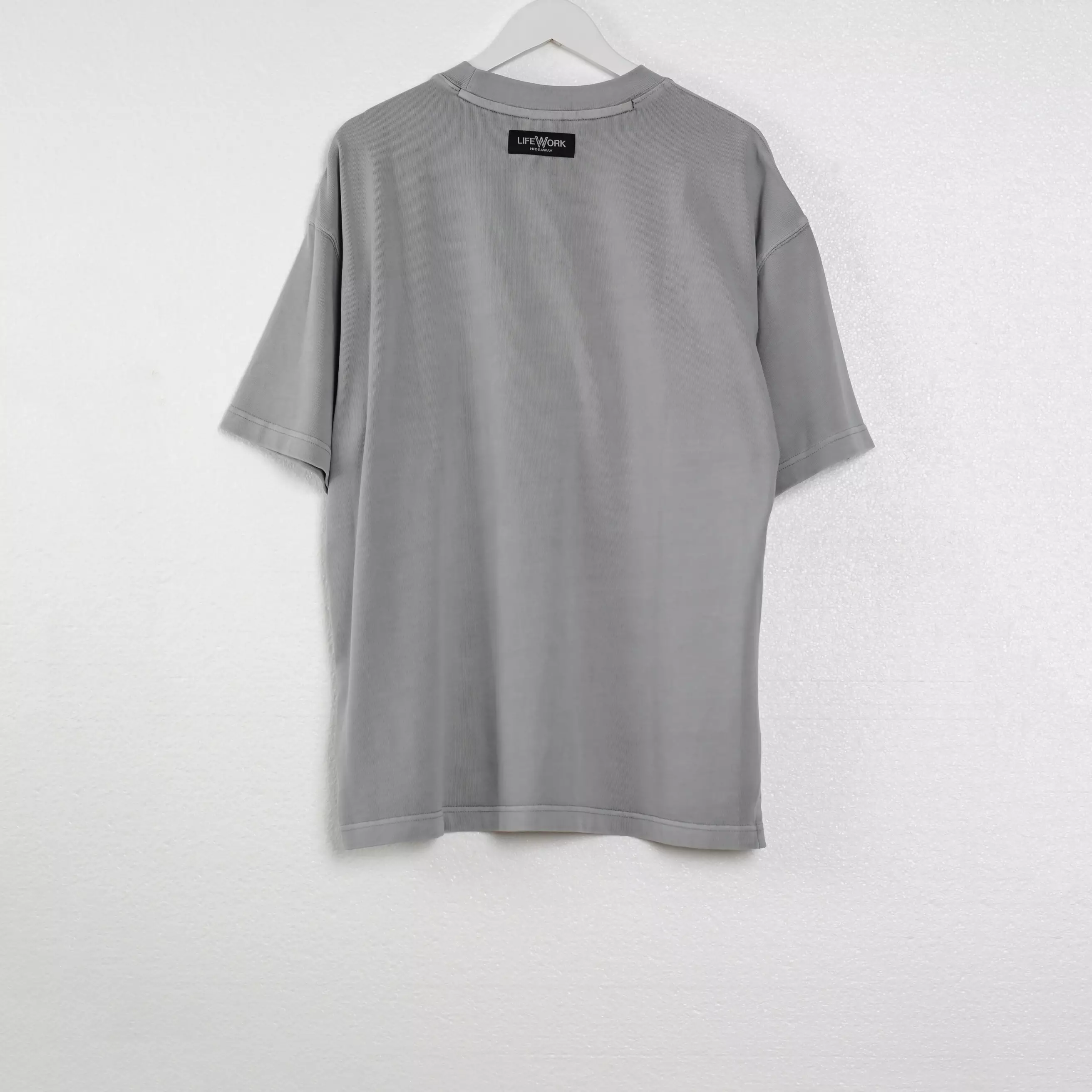 Jual LIFEWORK Kaos LIFE WORK W CENTER COLLAR PIERCING LIGHT GREY TSHIRT ...