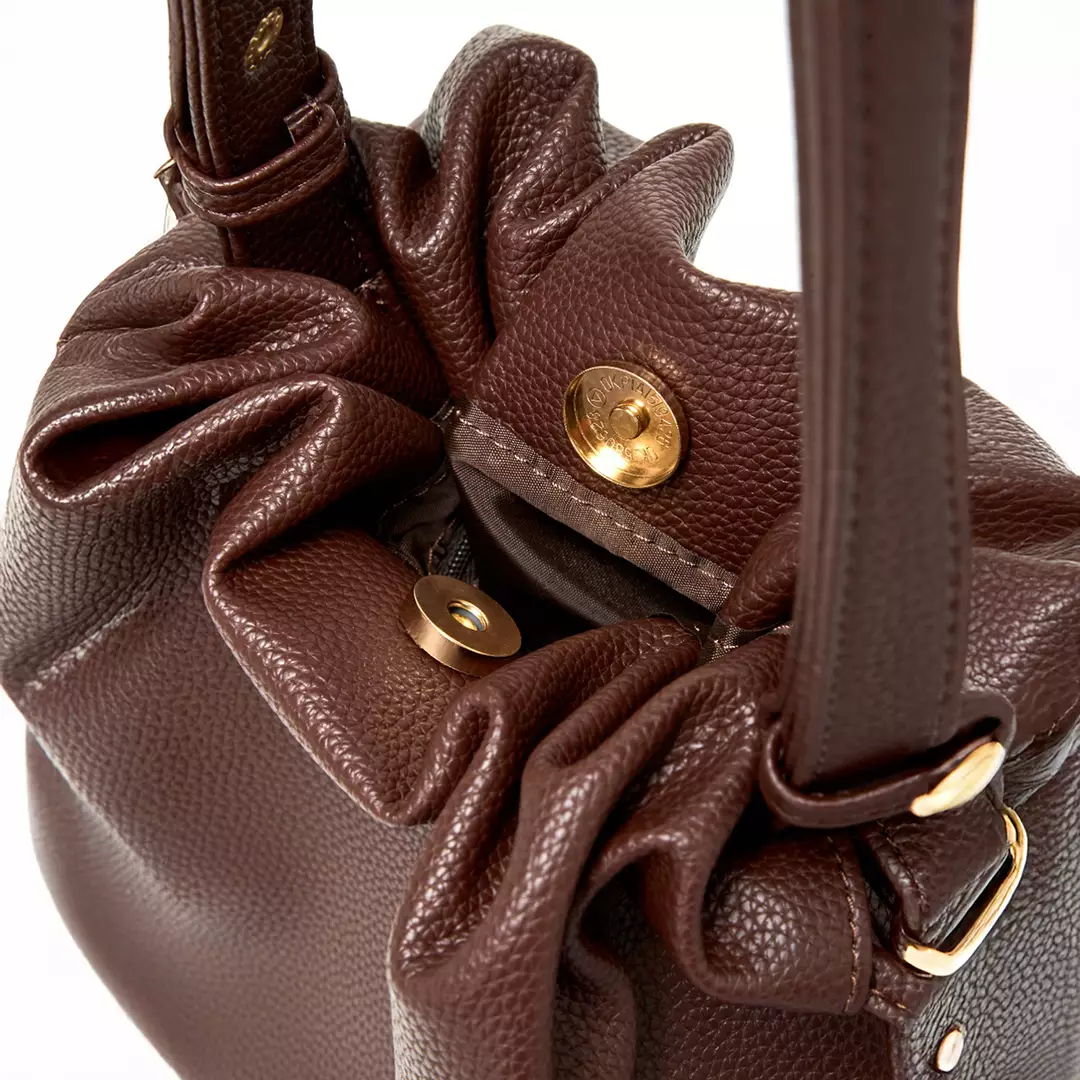 Jual Berrybenka Label Sofia Raina Bucket Bags Dark Brown Original 2026 ...