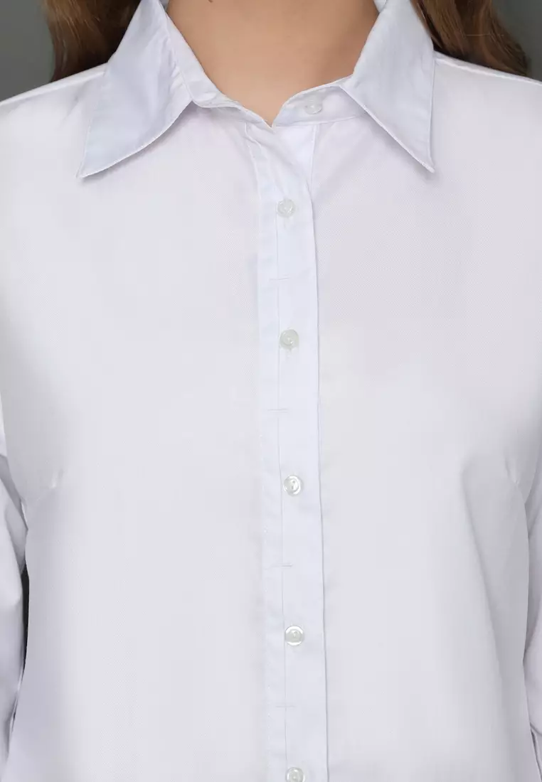 Jual FAME Lucy Atasan Kemeja Basic Polos - 9211822/23 Warna White Original 2024 | ZALORA Indonesia